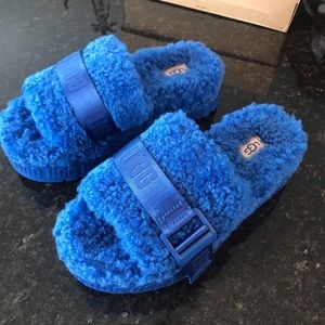 UGG | Shoes | New Ugg Fluffita Slipper Classic Blue Slip On Royal Blue ...